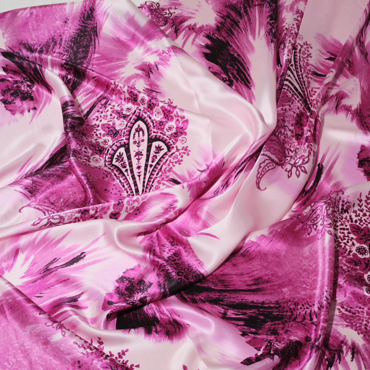 Matase naturala imprimata