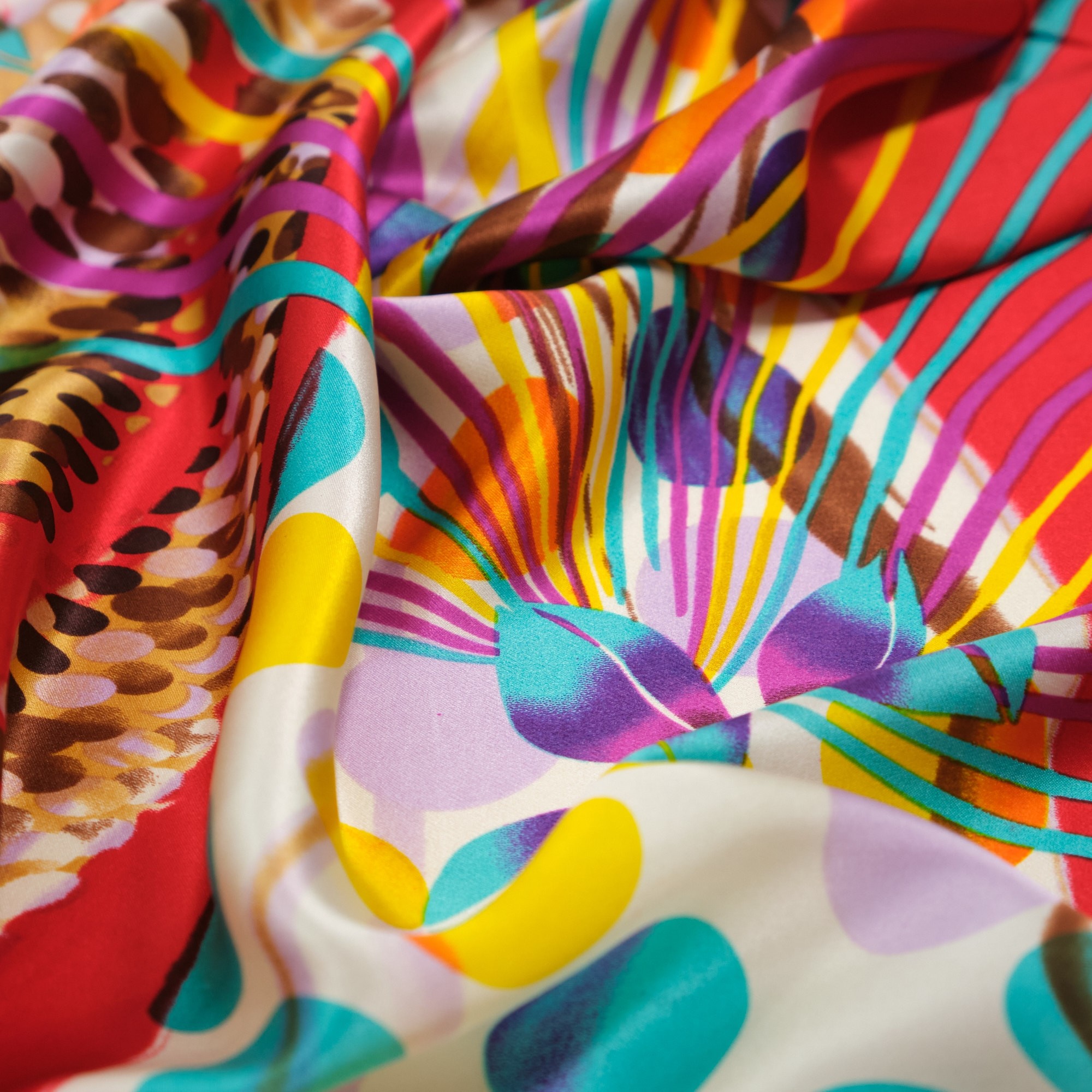 Matase naturala imprimata digital