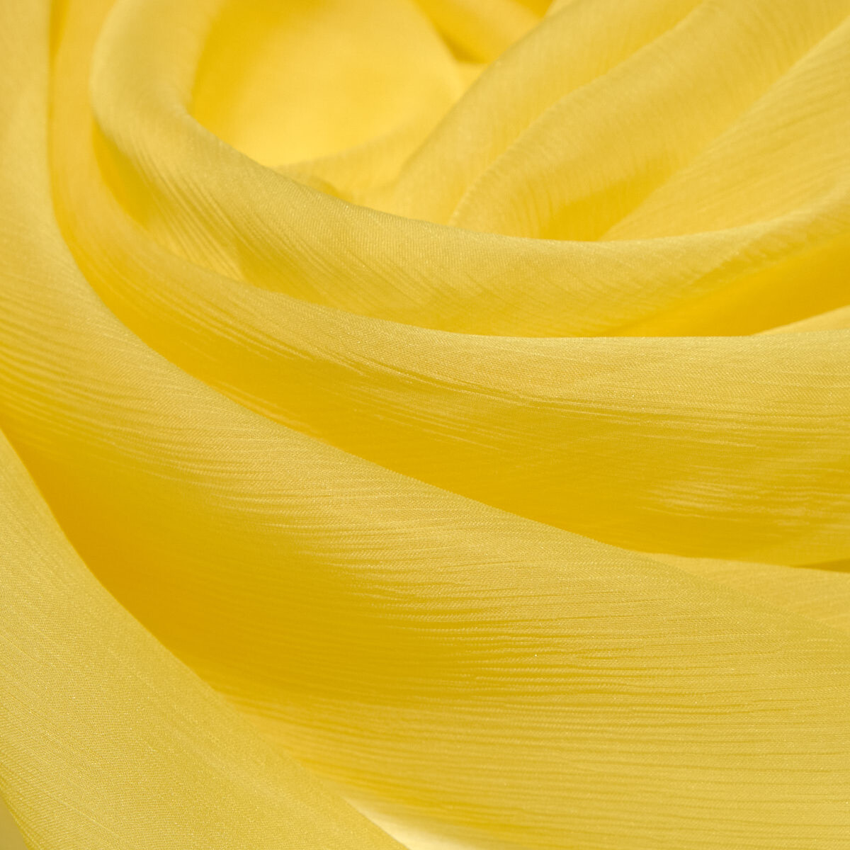 Voal de matase naturala creponat (muselina) Galben