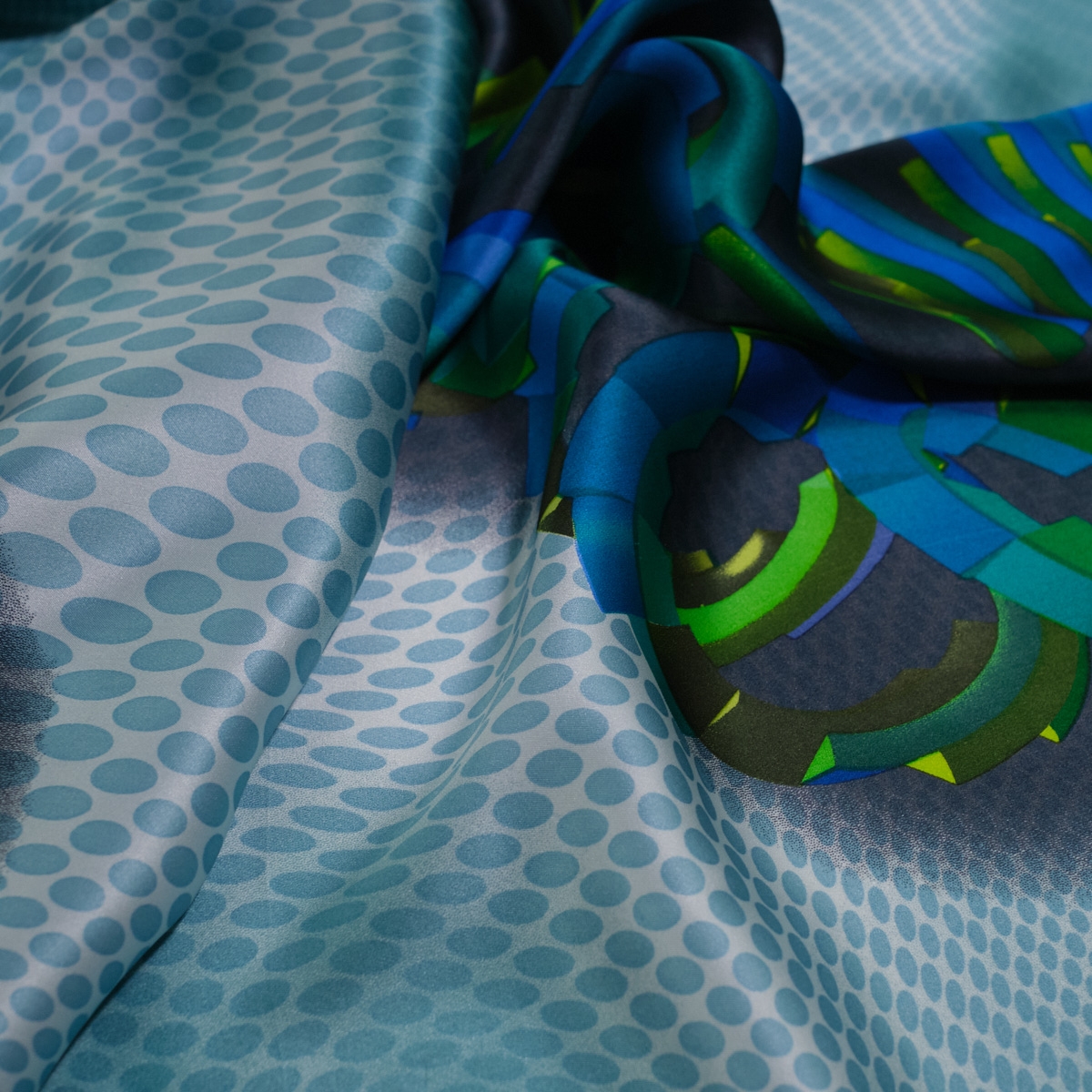 Matase naturala imprimata digital