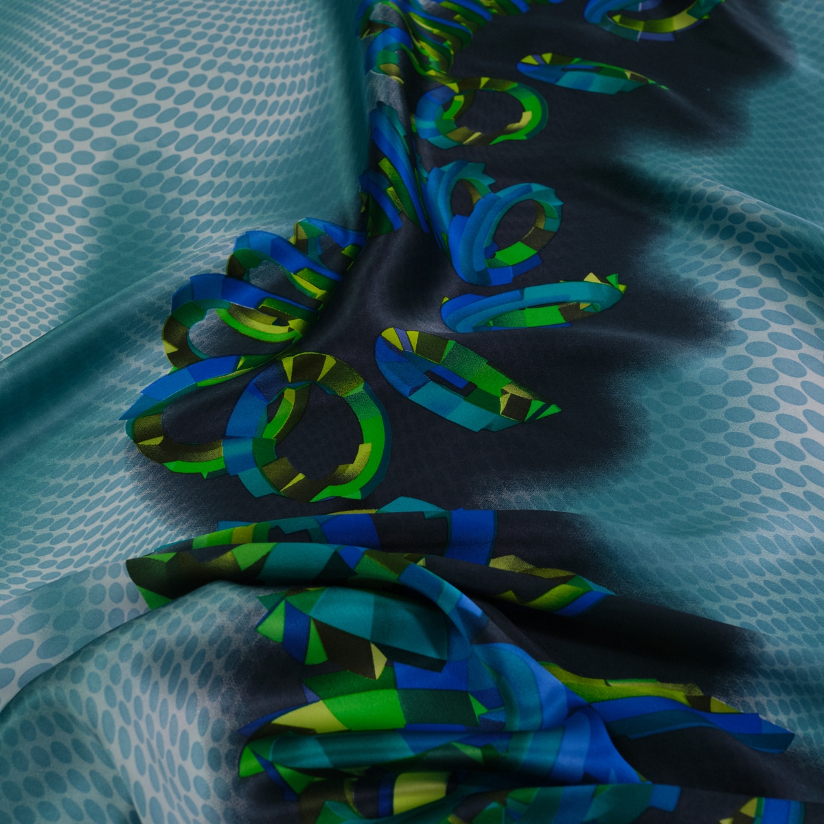 Matase naturala imprimata digital