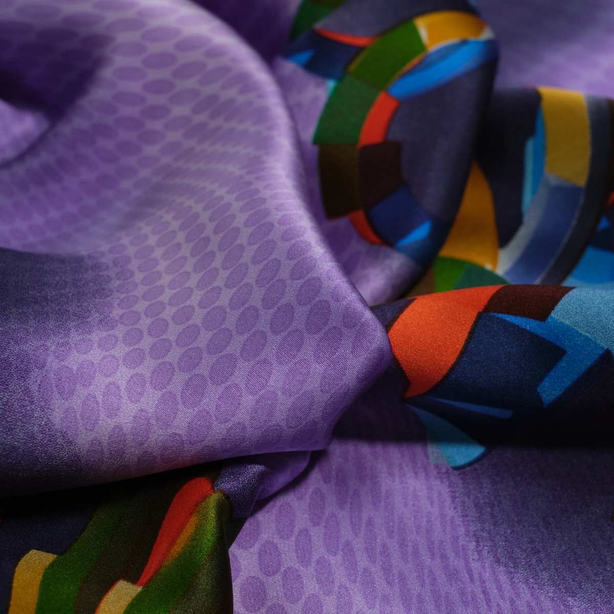 Matase naturala imprimata digital