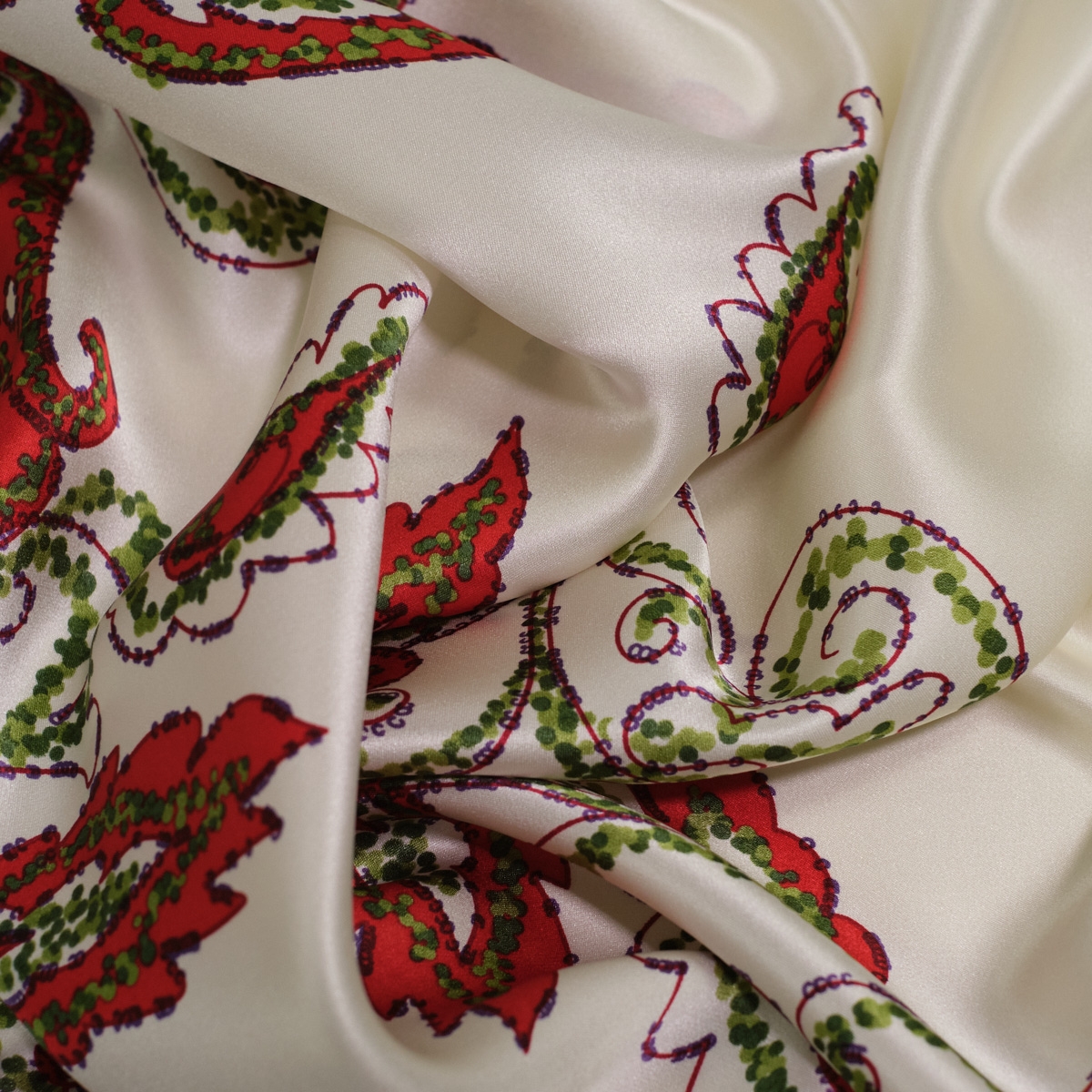 Matase naturala imprimata digital