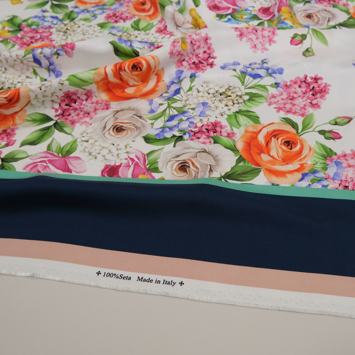 Matase naturala imprimata