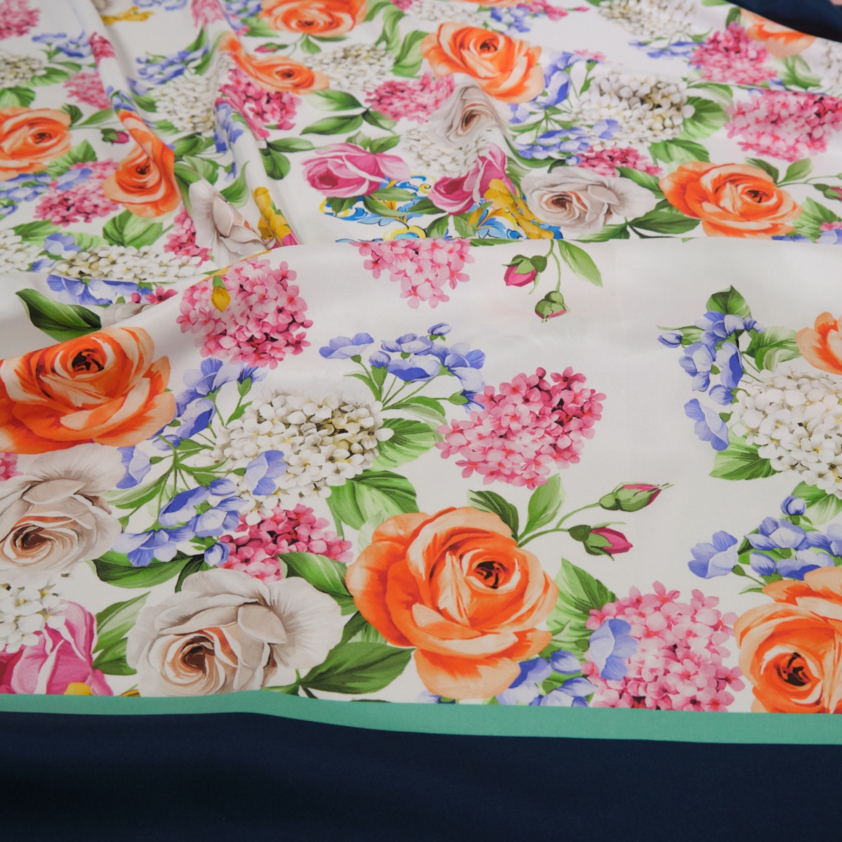 Matase naturala imprimata