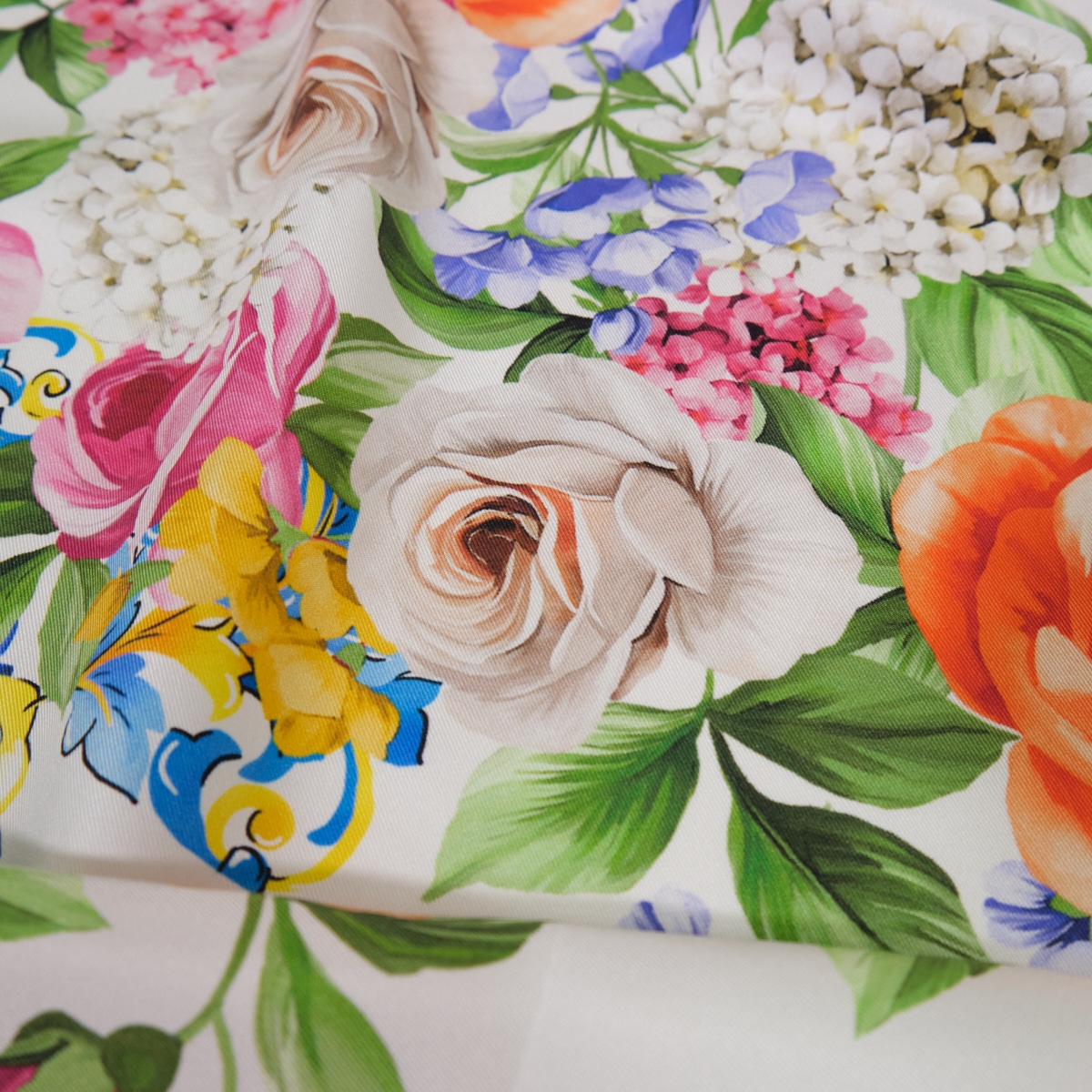 Matase naturala imprimata