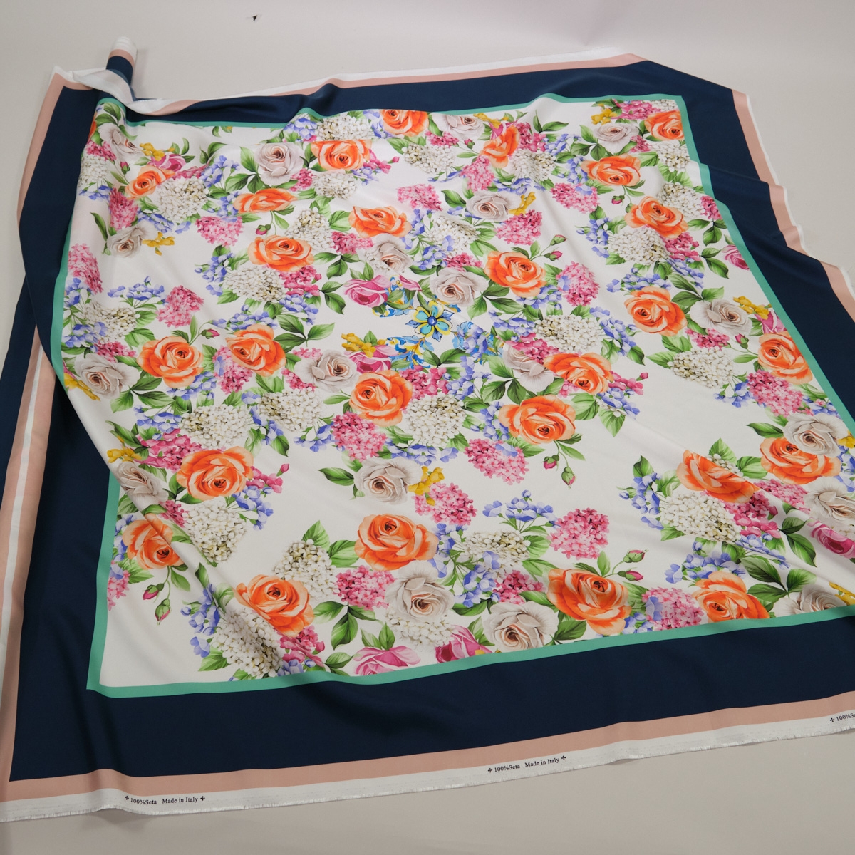 Matase naturala imprimata