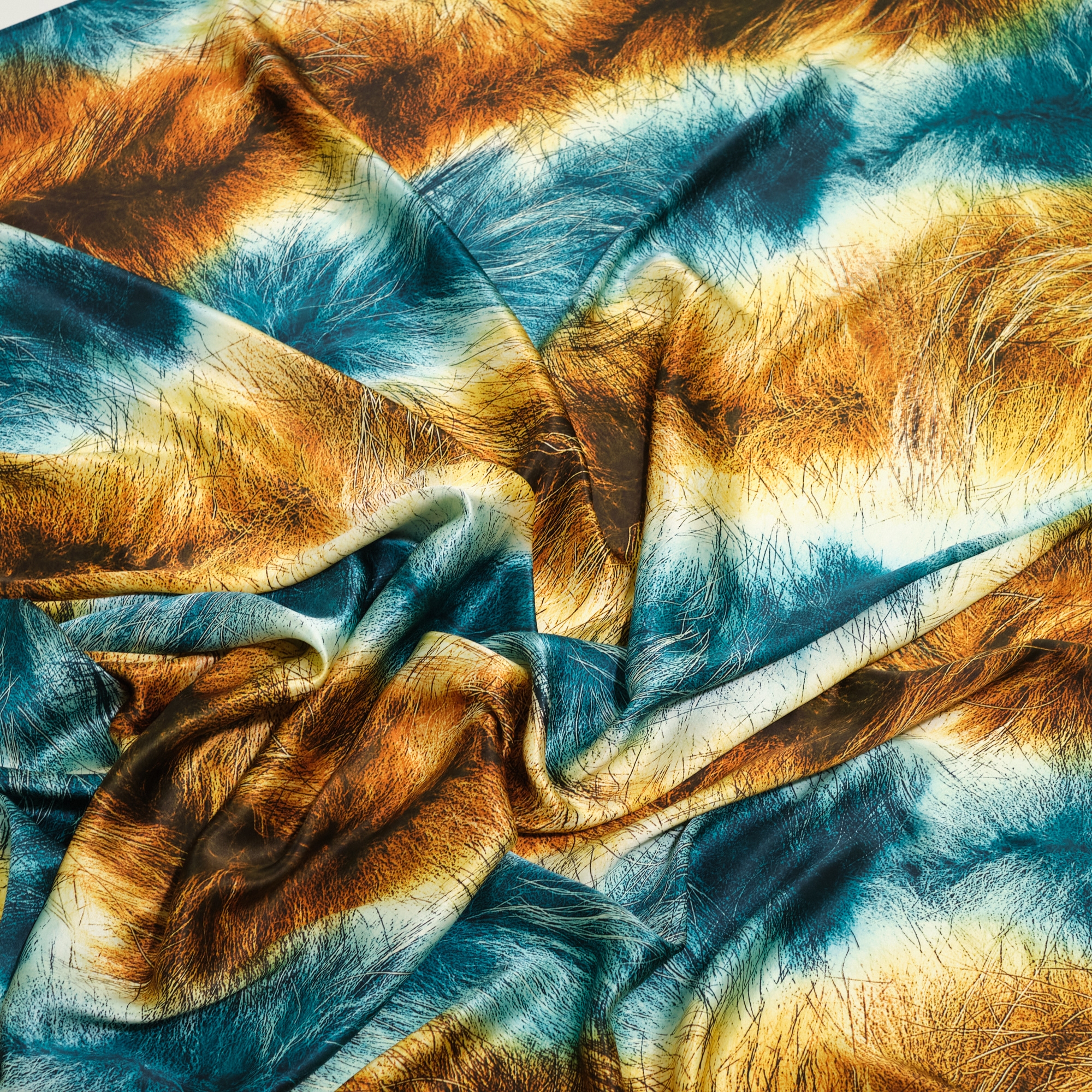 Matase naturala imprimata digital