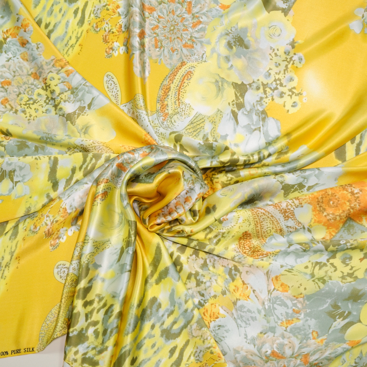 Matase naturala imprimata