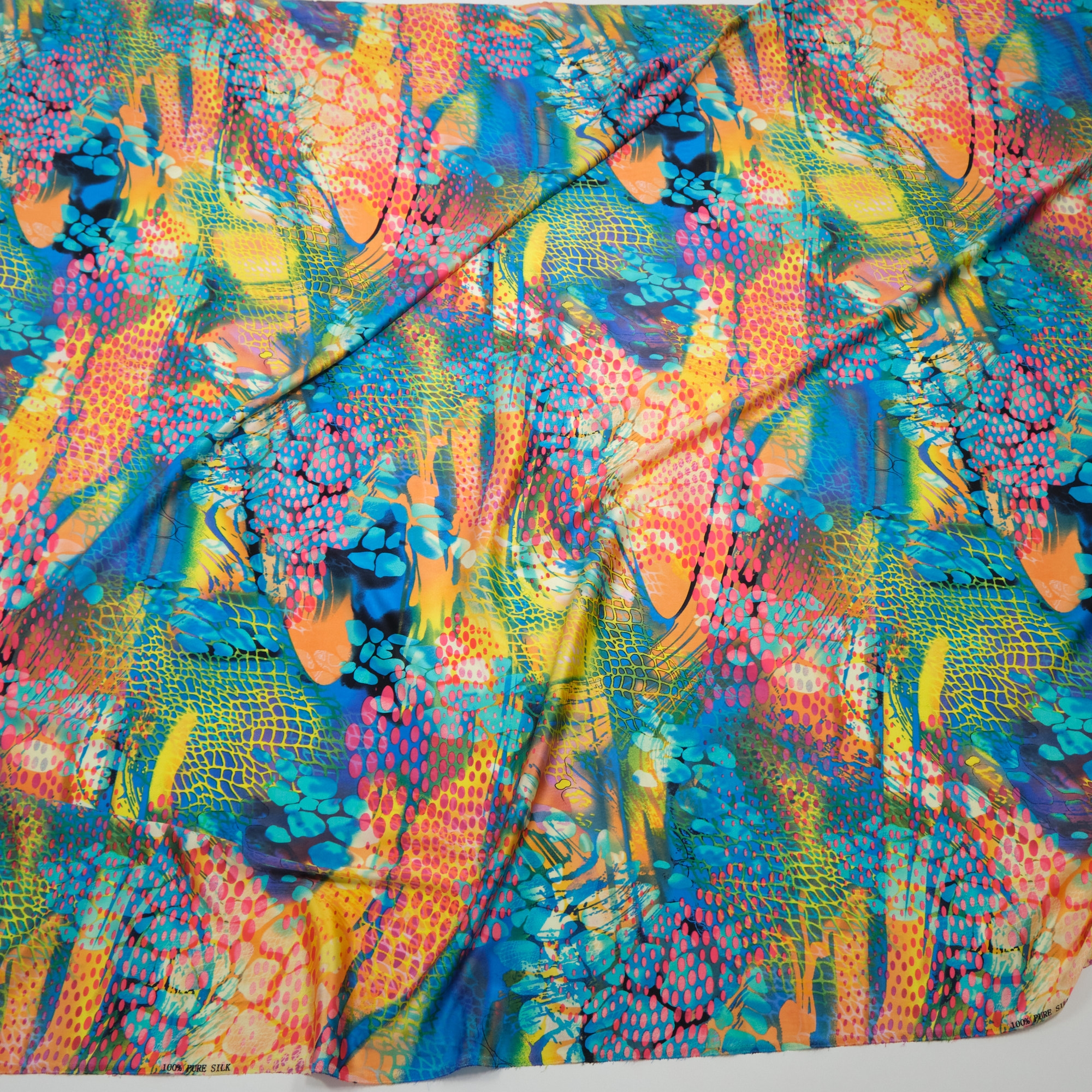 Matase naturala imprimata digital