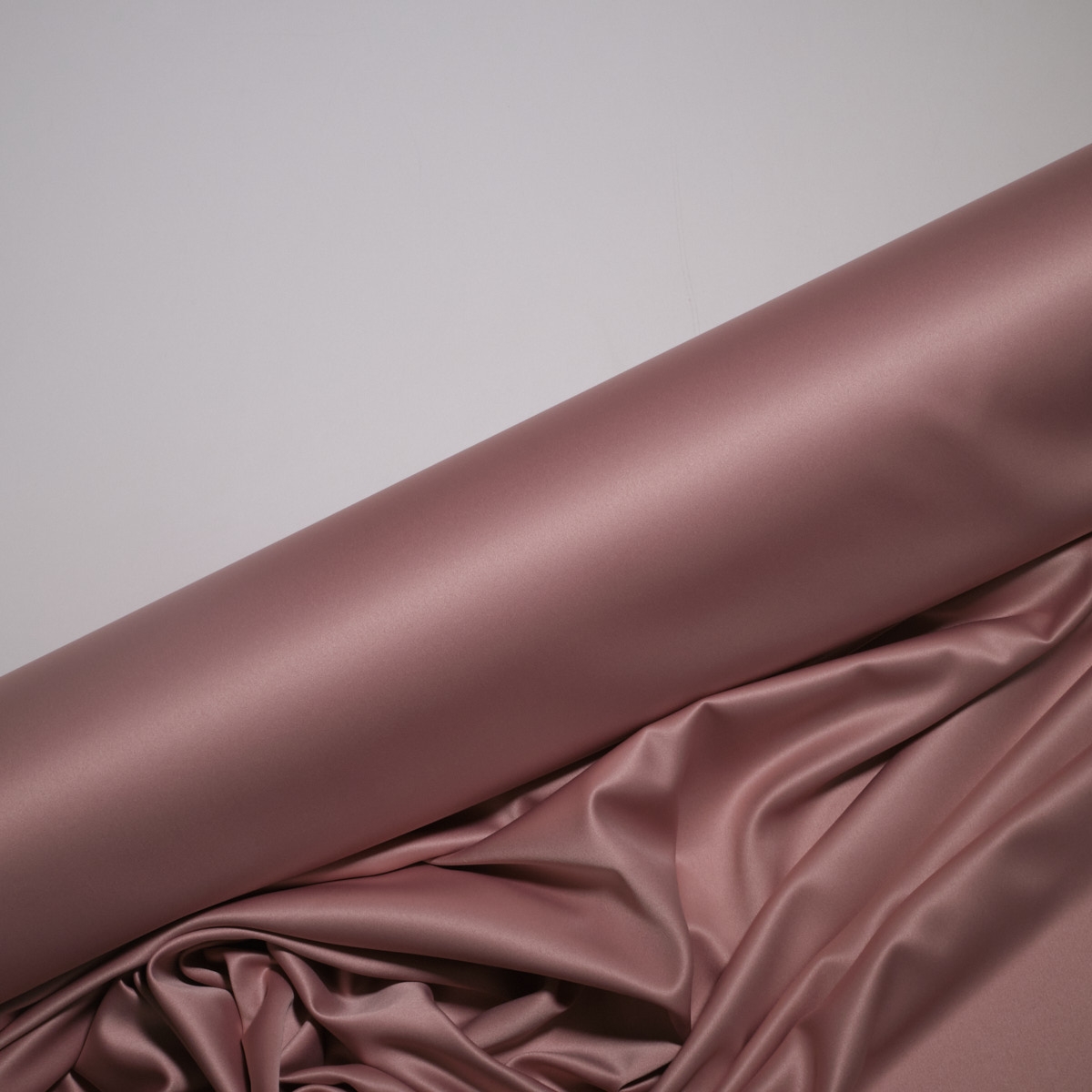 Satin elastic FRENCH Roz prăfuit inchis