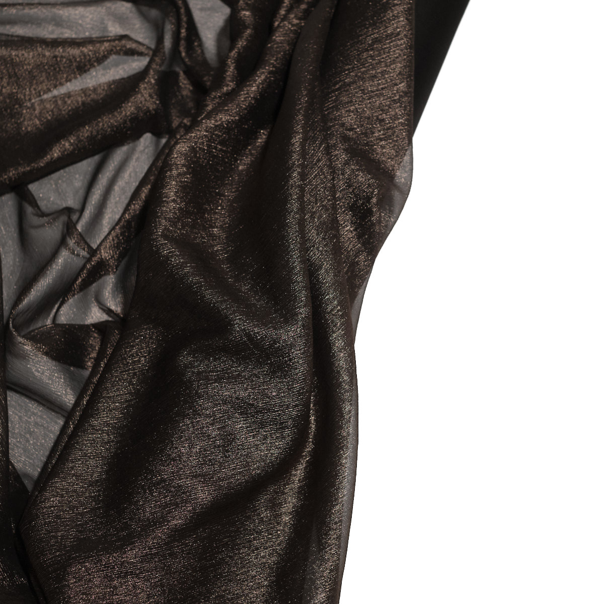 Voal de matase naturala creponat peliculizat bronz