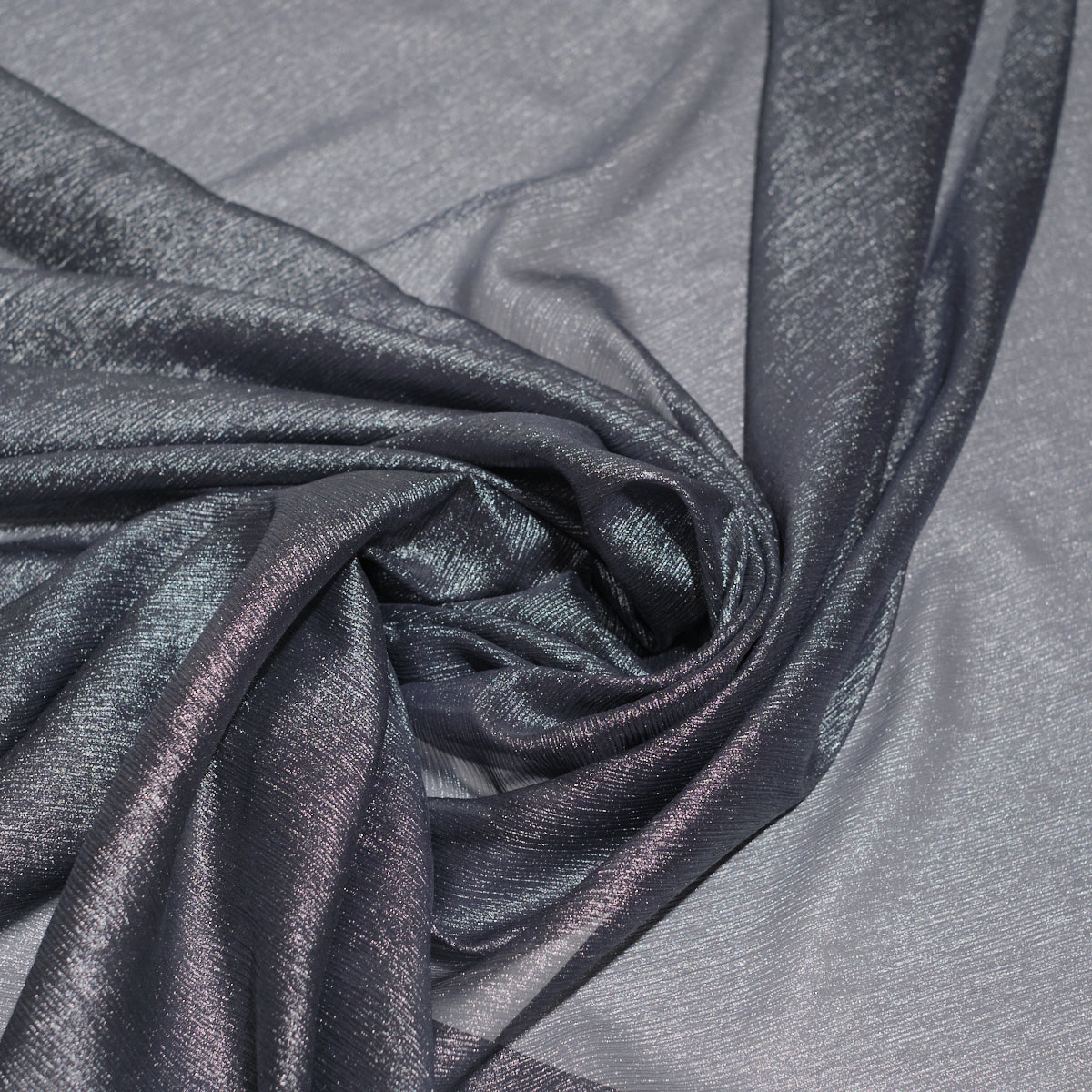 Voal de matase naturala creponat peliculizat metal