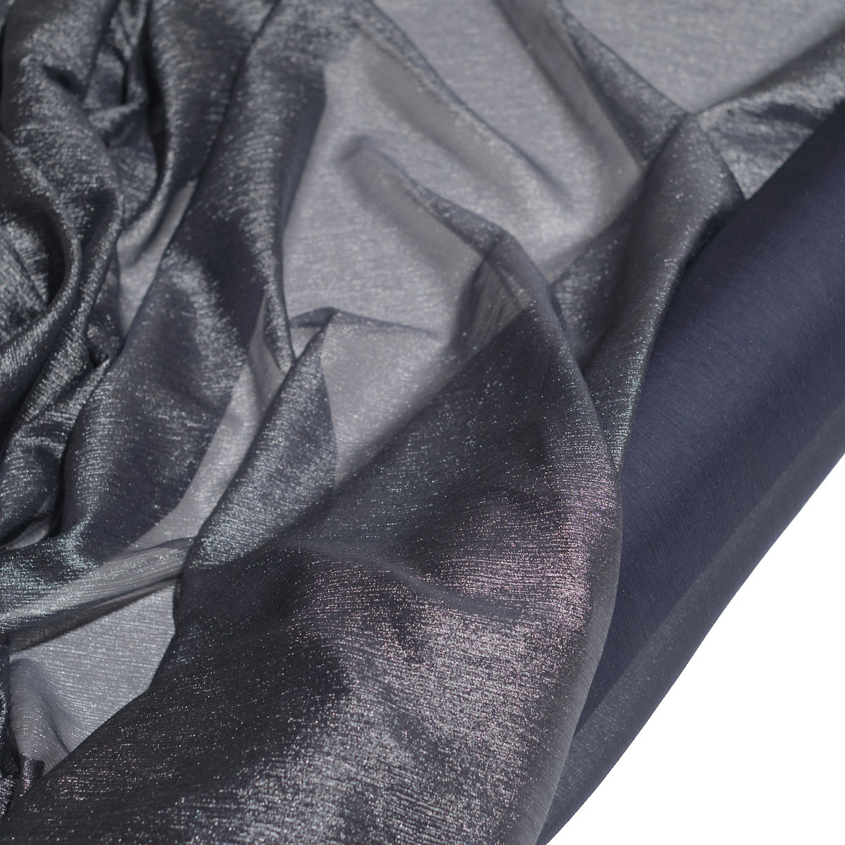 Voal de matase naturala creponat peliculizat metal