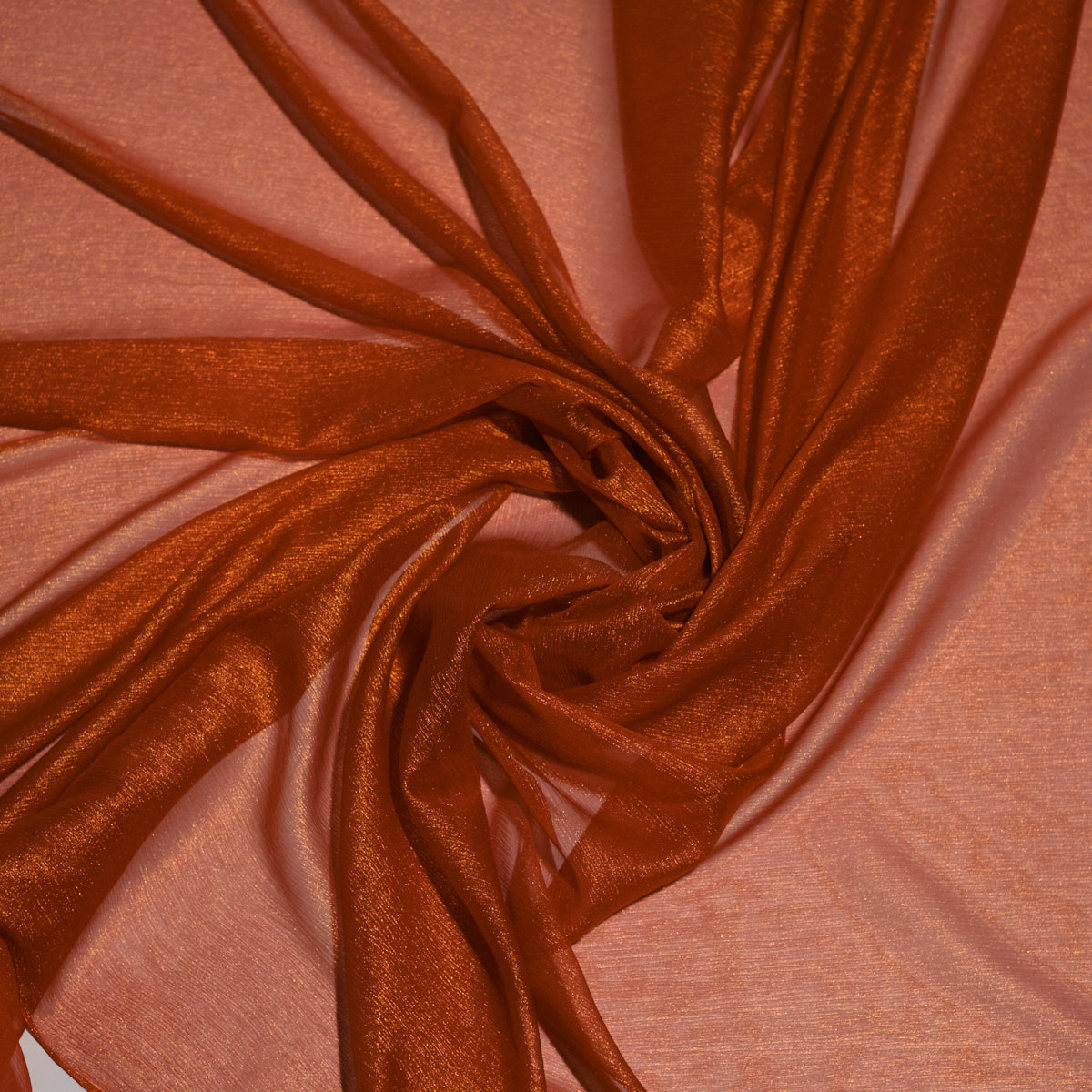 Voal de matase naturala creponat peliculizat orange