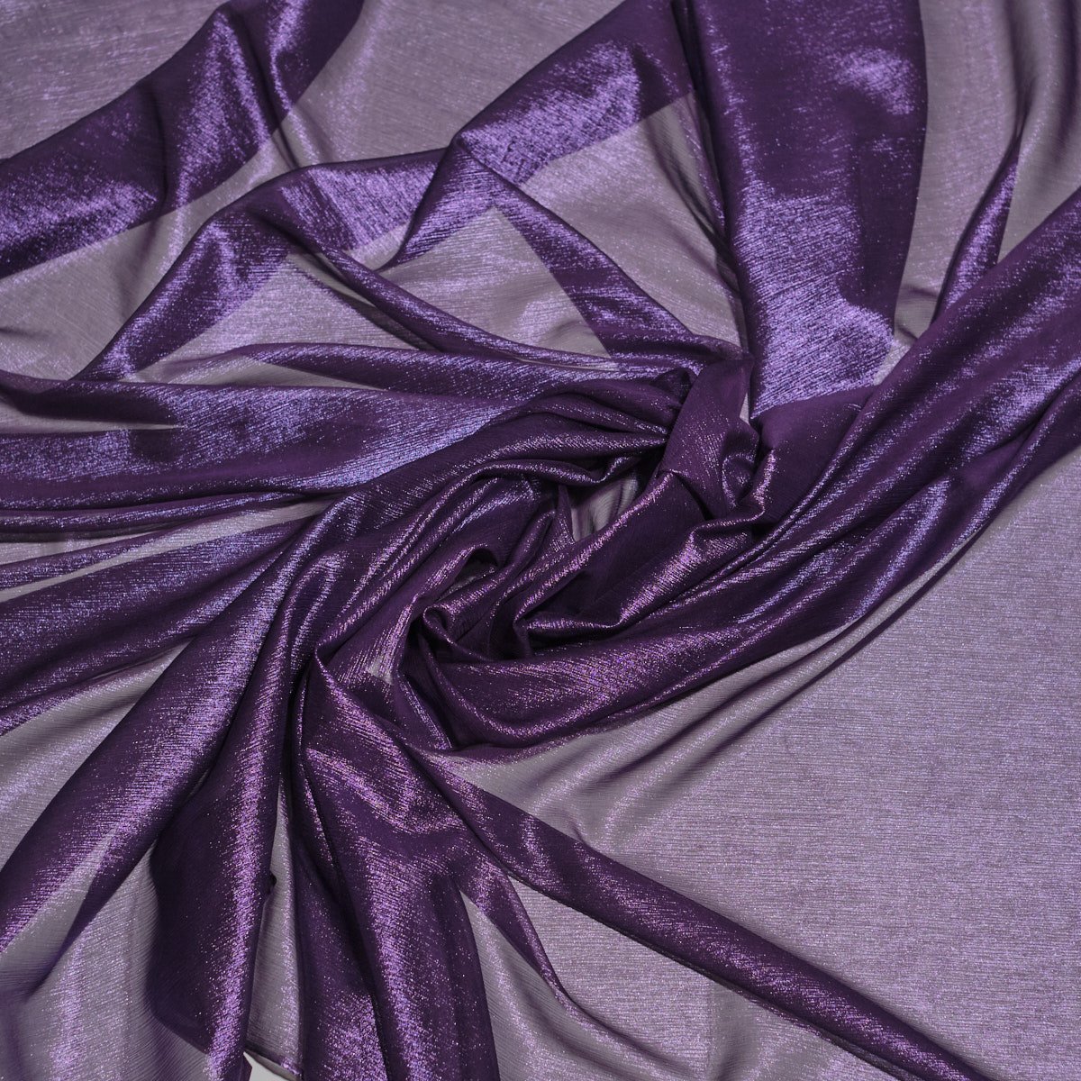 Voal de matase naturala creponat peliculizat mov