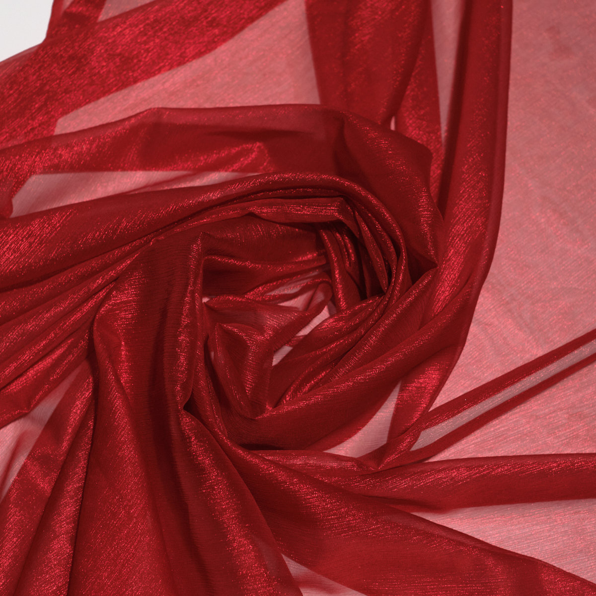 Voal de matase naturala creponat peliculizat rosu